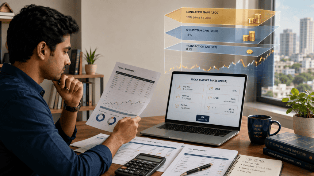 Stock Market Tax in India: STCG, LTCG and STT Explained
